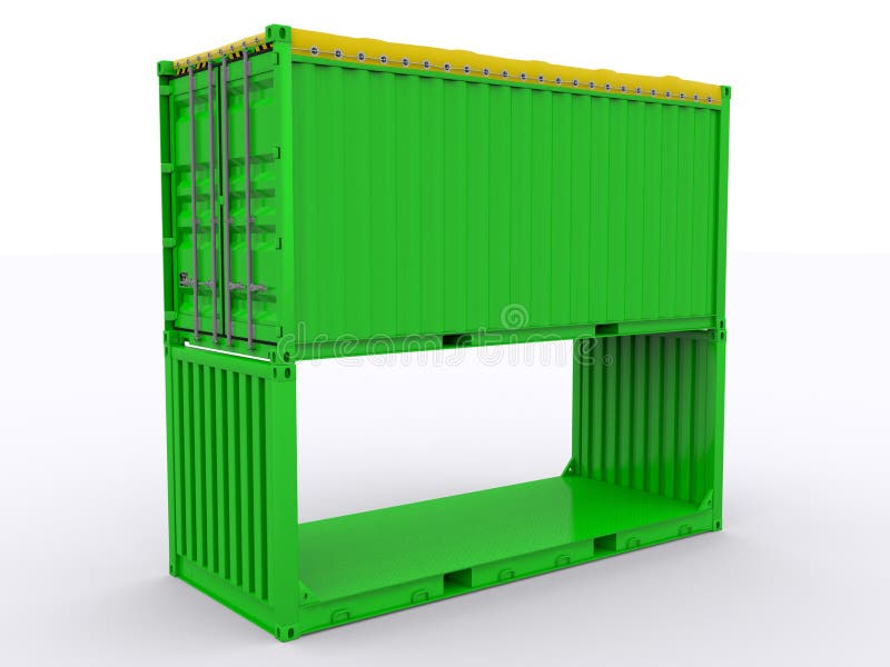 Flat Rack Container stock illustration. Illustration of ship - 54223677