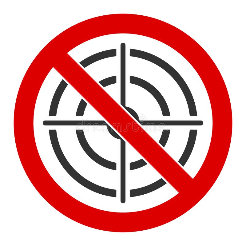 Flat Raster No Aim Icon stock illustration. Illustration of closed ...