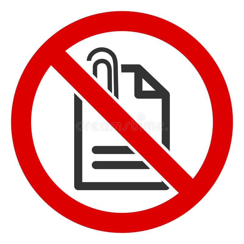 Flat Raster No Attached Document Icon Stock Illustration - Illustration ...