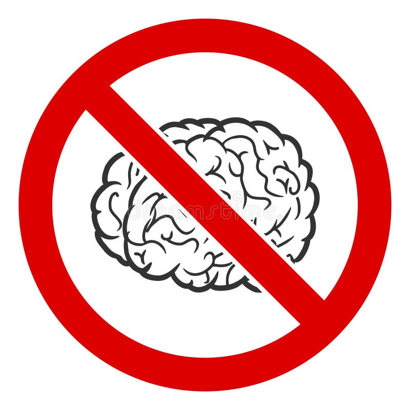No Brain Sign Stock Illustrations – 693 No Brain Sign Stock ...