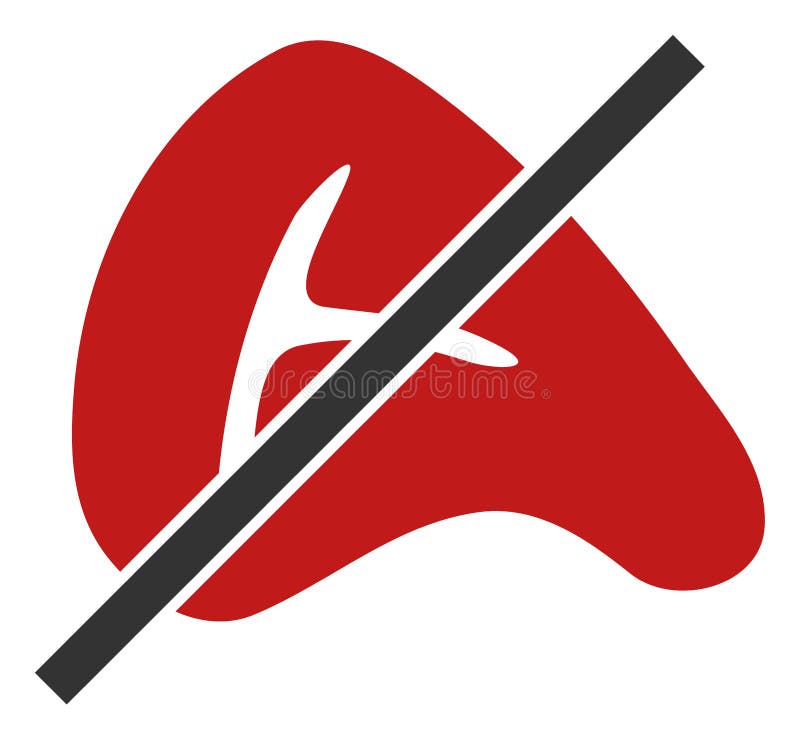 Flat Raster No Meat Icon stock illustration. Illustration of forbidden ...