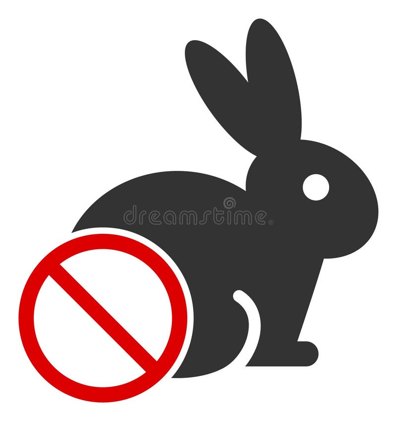 Flat Raster No Rabbit Meat Icon Stock Illustration - Illustration of ...