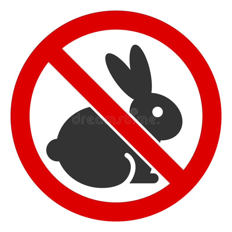 Raster Rabbit Warning Triangle Sign Icon Stock Illustration ...