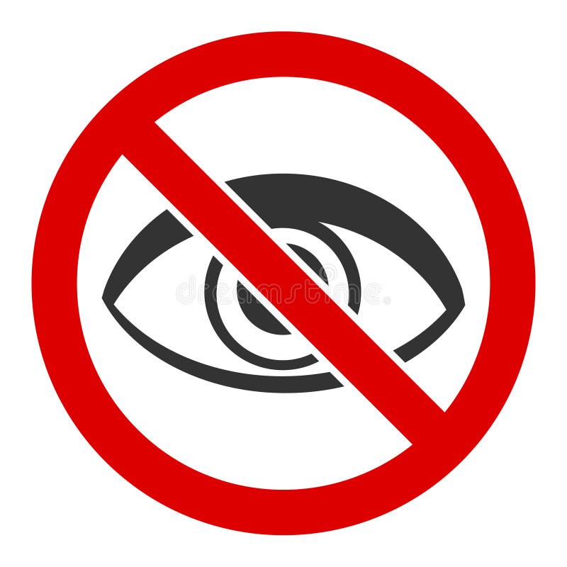 Flat Raster No View Icon stock illustration. Illustration of available ...