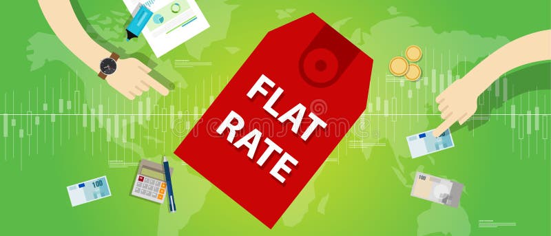 Flat Rate Interest Label Finance Discount Price Stock Vector ...