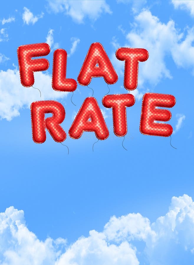 Flat rate stock illustration. Illustration of pricing - 61398317