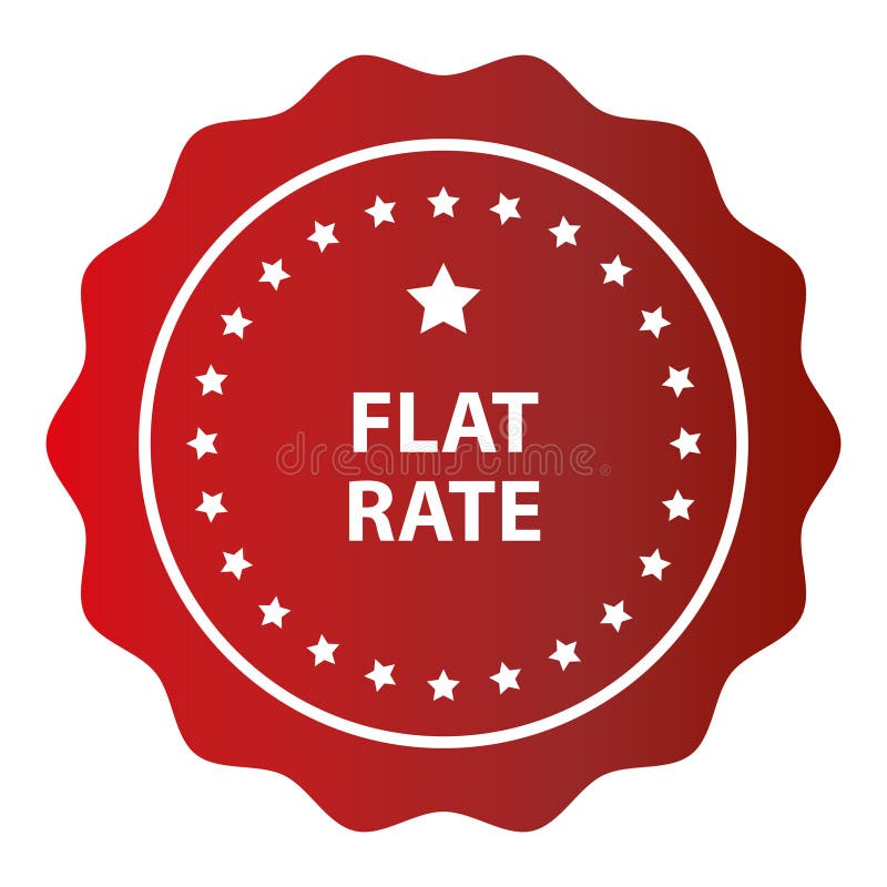 Flat rate stamp on white stock illustration. Illustration of unchanging ...
