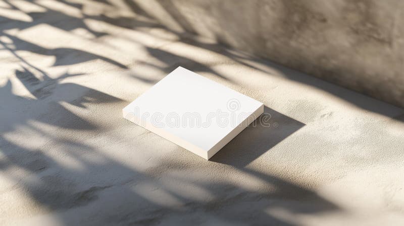 Flat Rectangular Business Card Mockup, Neatly Positioned at a Slight ...