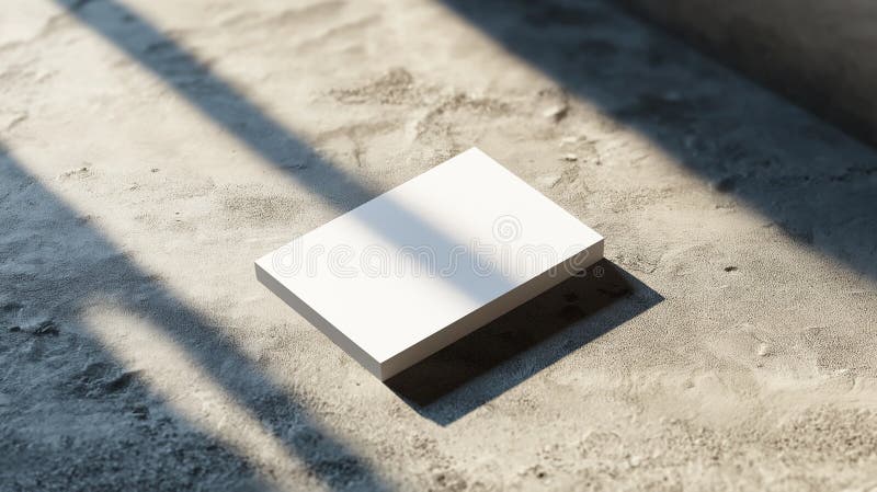 Flat Rectangular Business Card Mockup, Neatly Positioned at a Slight ...