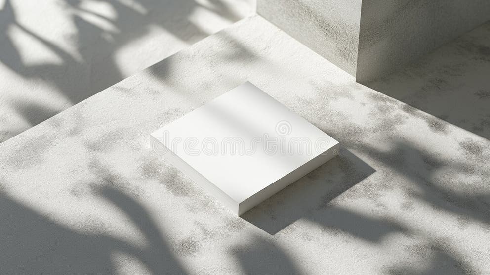 Flat Rectangular Business Card Mockup, Neatly Positioned at a Slight ...