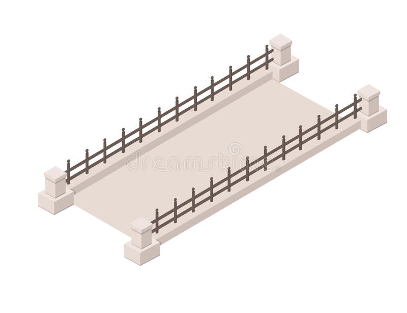 Flat, Rectangular Concrete Bridge with Light-colored Surface and Dark ...