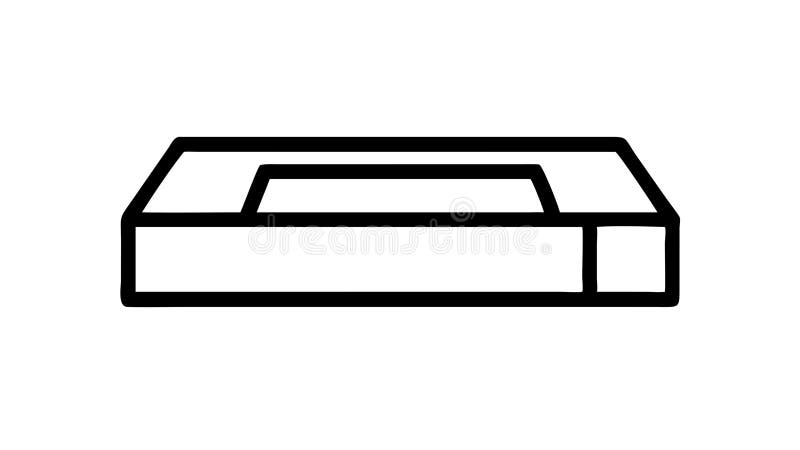 Flat Rectangular Object Icon for Base or Device Placeholder, Vector ...