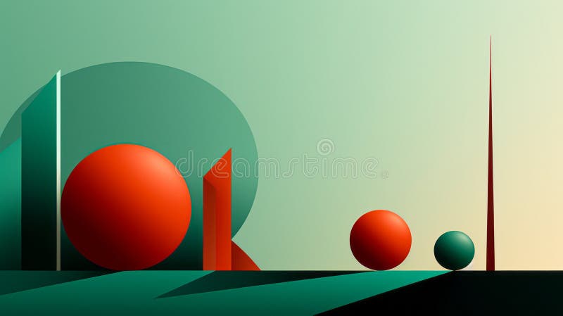 Flat Red Simplicity Meets Lush Green a Study in Negative Space and ...