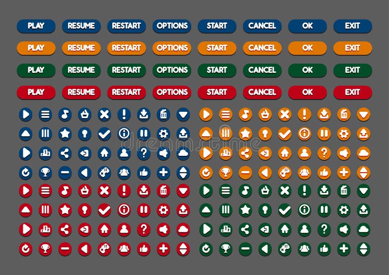 Retro web buttons stock vector. Illustration of modern - 12144382