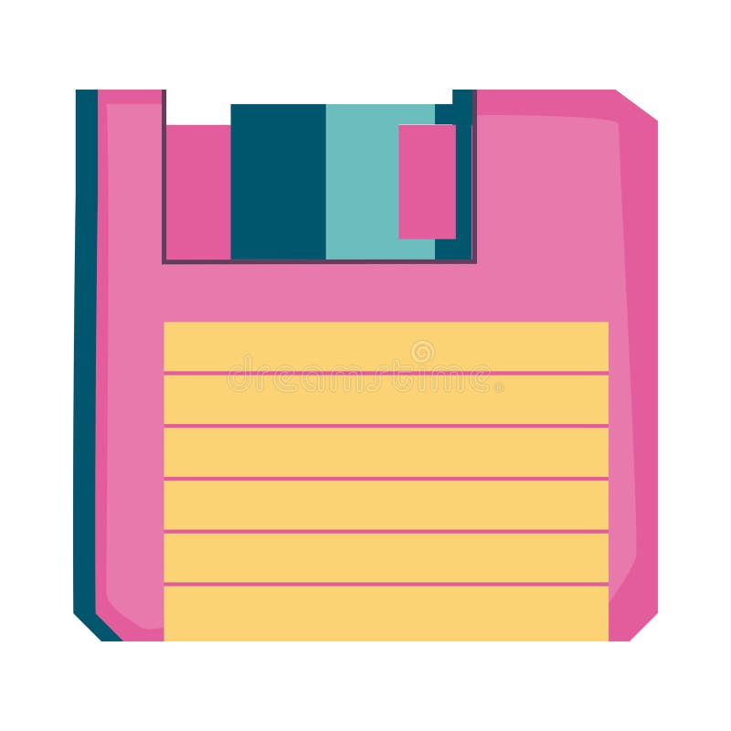 Flat retro diskette stock vector. Illustration of design - 273206817