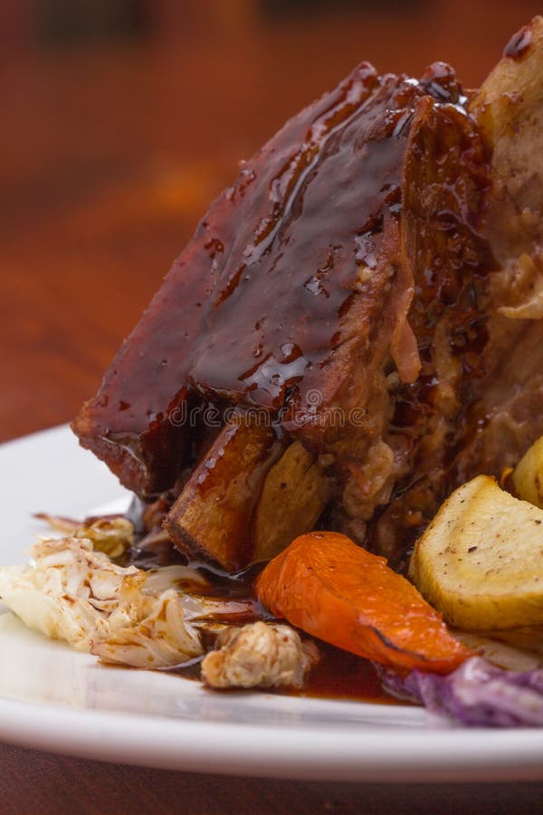 Flat rib with veggies. stock photo. Image of brown, cuisine - 107864108