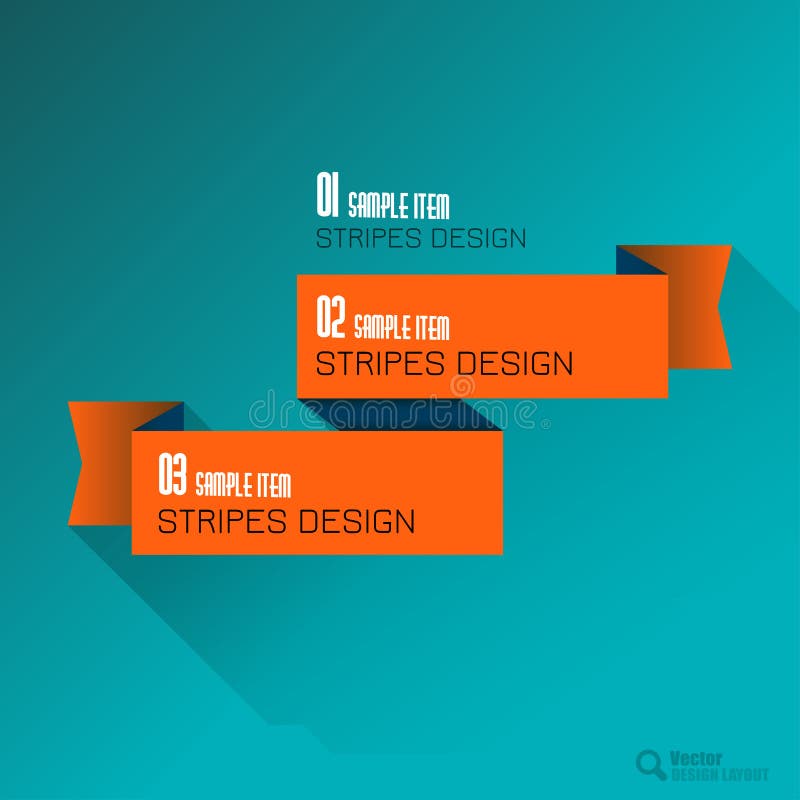 Flat Design Style Ribbon and Banners Stock Vector - Illustration of ...