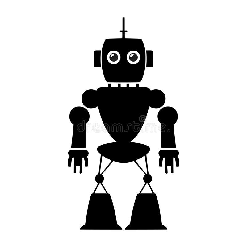 How To Draw Robot for Children. Step by Step Drawing Tutorial Stock ...