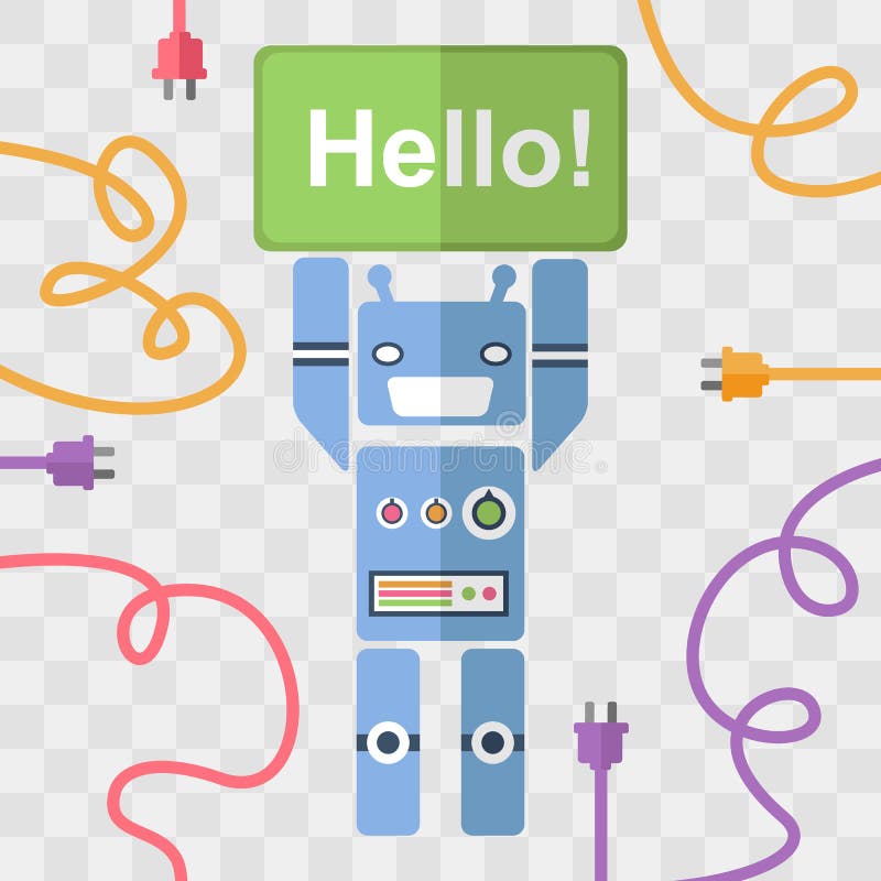 Flat robots stock illustration. Illustration of metal - 39133911