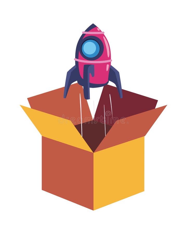 Flat rocket launch design stock vector. Illustration of science - 273146571