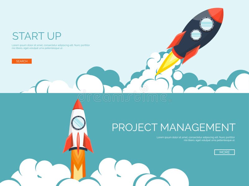 Flat Rocket. Project Start Up. Space. Smart Solutions. New Product ...