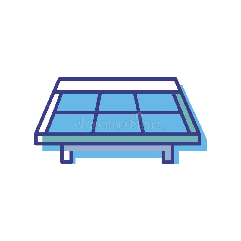 Flat Roof Panel Icon for Modern Architecture Stock Vector ...