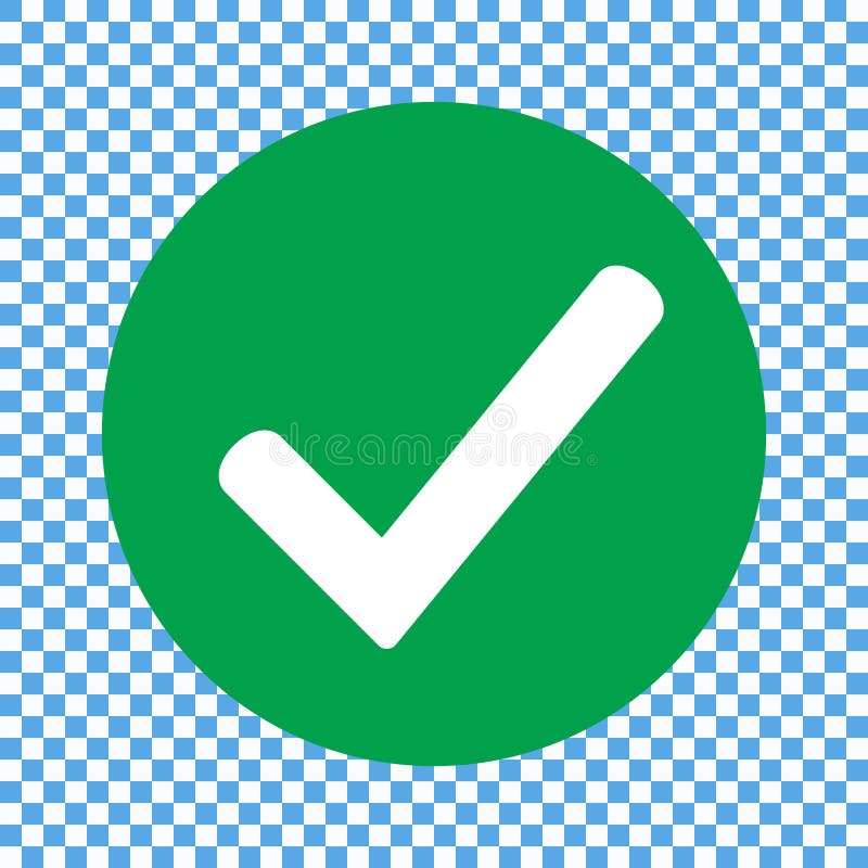 Flat Round Check Mark Green Icon, Button. Tick Symbol Isolated on ... Flat Round Check Mark Green Icon, Button. Tick Symbol Isolated on ...