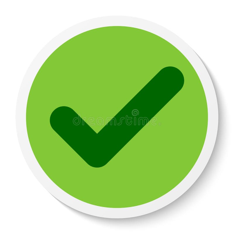 Set of Round X and Check Mark Icons, Buttons. Flat Cross and Tick ...