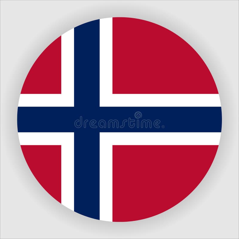 Norway Flat Rounded Flag Vector Stock Illustrations – 12 Norway Flat ...