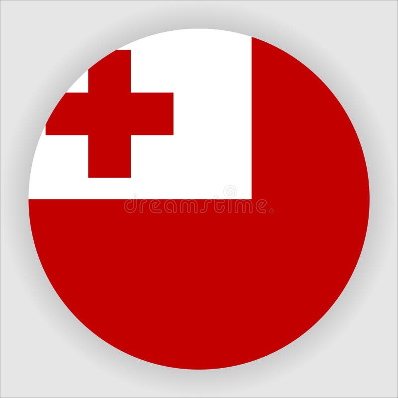 Tonga Flat Rounded Flag Vector Stock Illustrations – 13 Tonga Flat ...