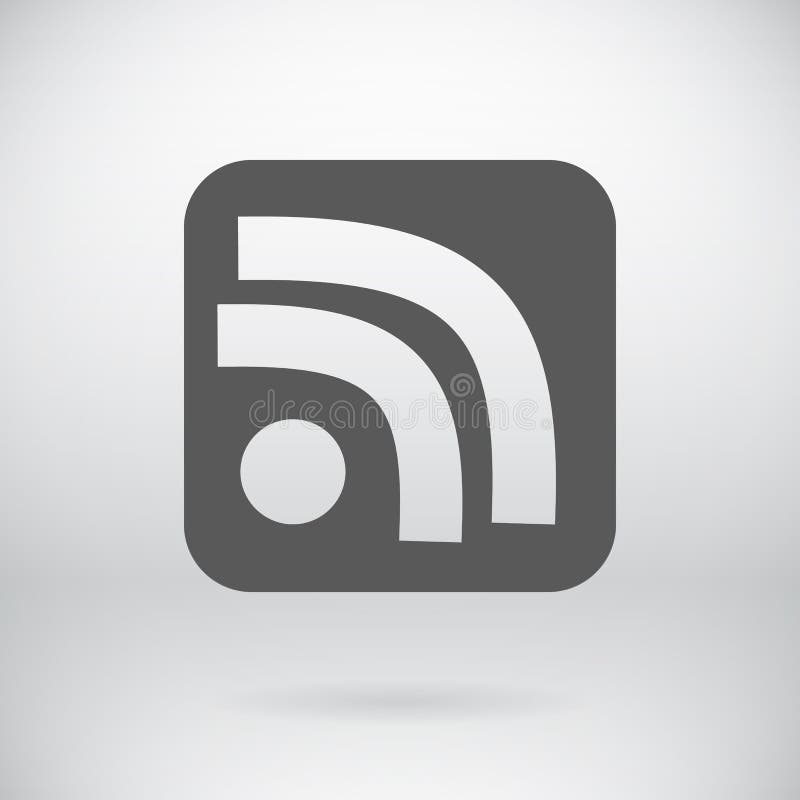 Flat RSS Sign Vector News Symbol Background Stock Vector - Illustration ...