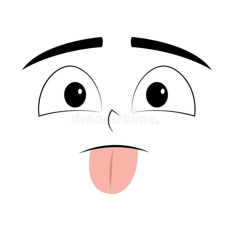 Flat Sad Expression Emote Avatar Stock Vector - Illustration of comic ...