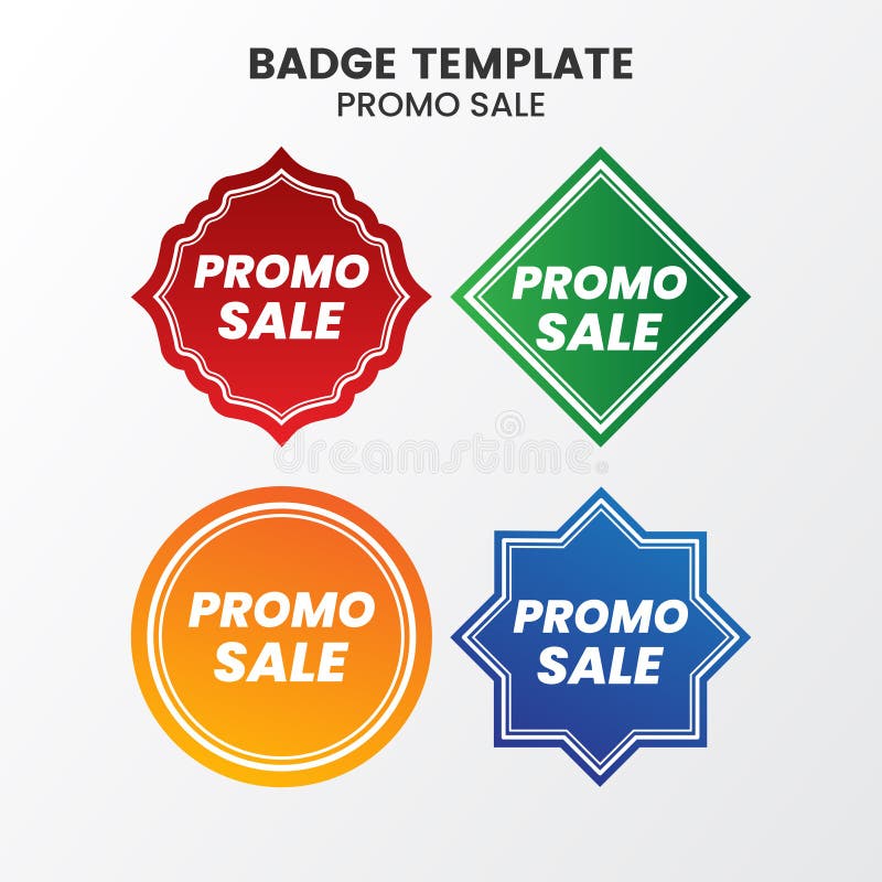 Flat Sale Badge Template Collection Stock Vector - Illustration of sale ...