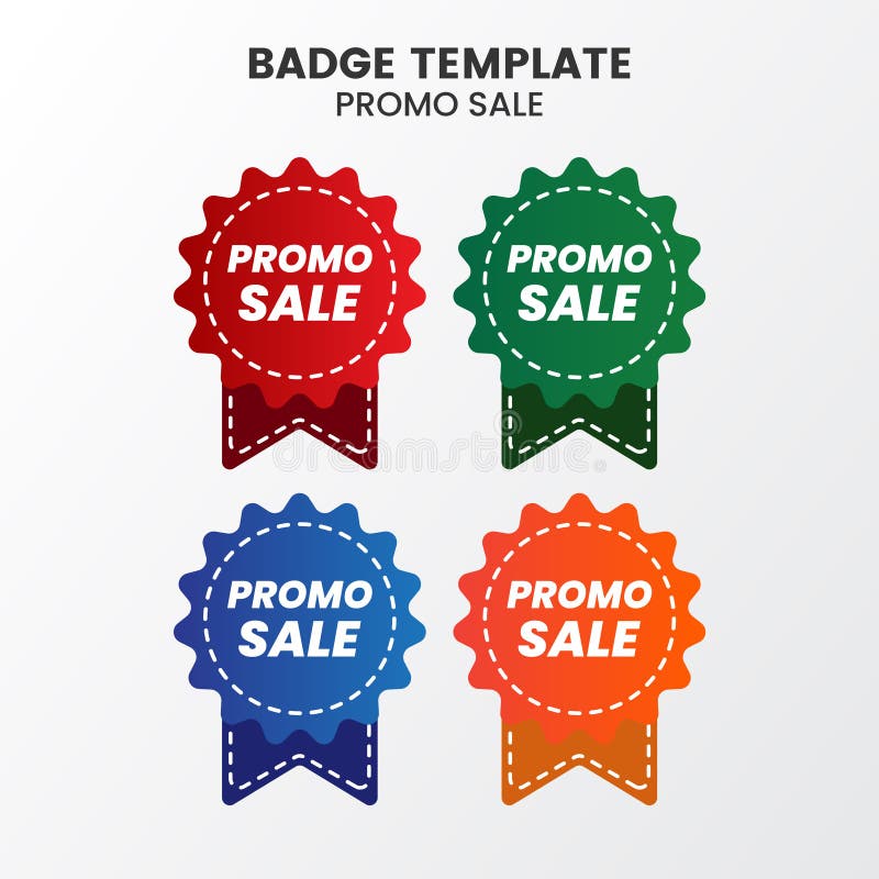 Flat Sale Badge Template Collection Stock Vector - Illustration of icon ...