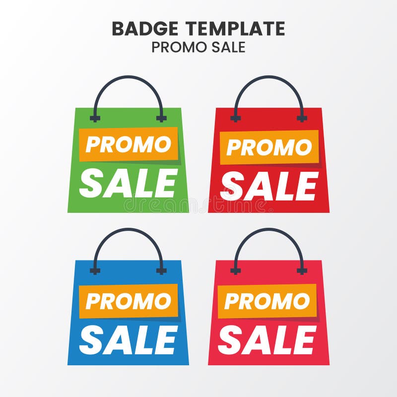 Flat Sale Badge Template Collection Stock Vector - Illustration of ...