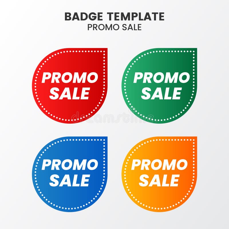 Flat Sale Badge Template Collection Stock Vector - Illustration of icon ...