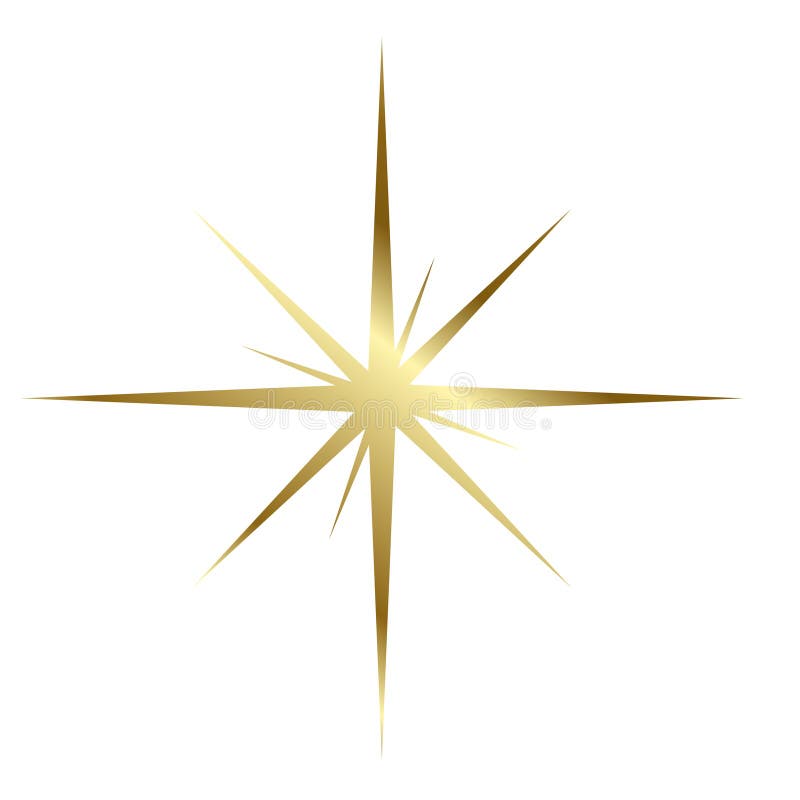 A Flat Sample Luxury Star Bright on White Background, Icon, Star Symbol ...