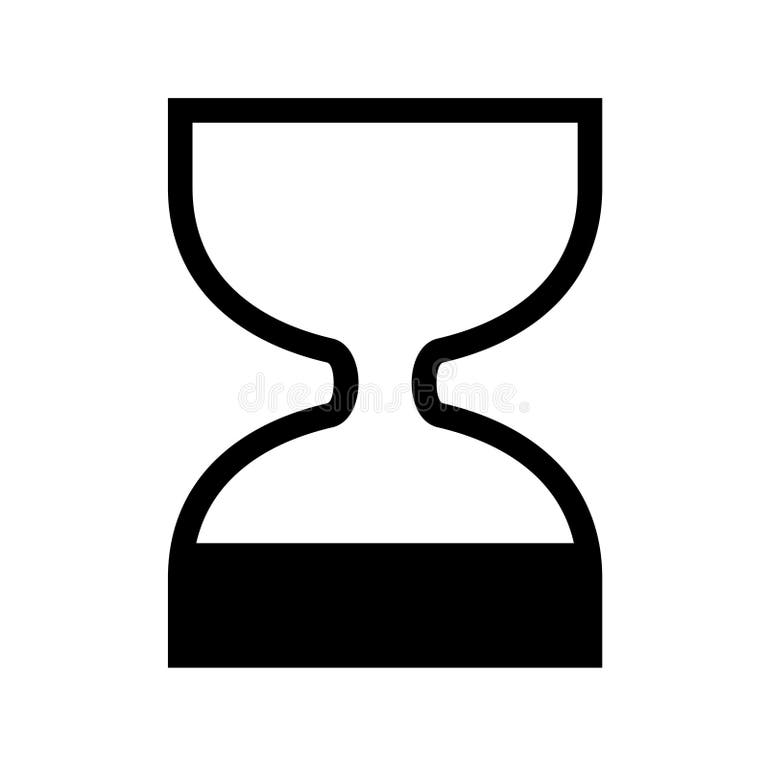 Flat sand clock icon stock vector. Illustration of measurement - 143309900