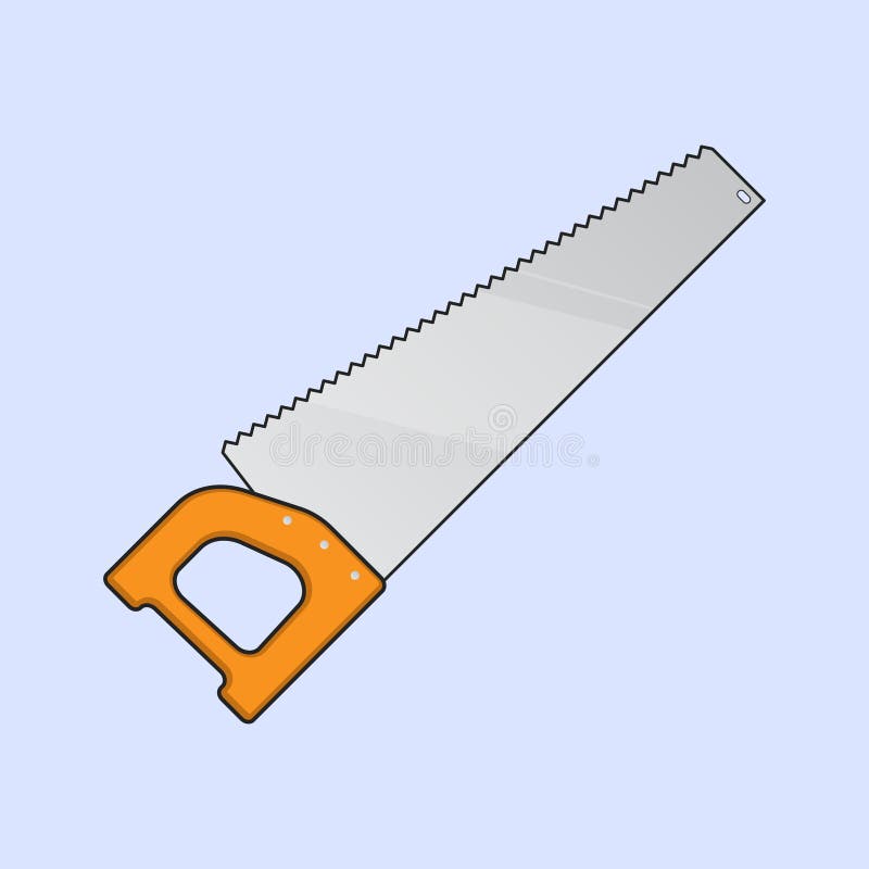 Flat Saw Vector Icon Illustration Construction Saw Tool Vector Stock Vector - Illustration of ...