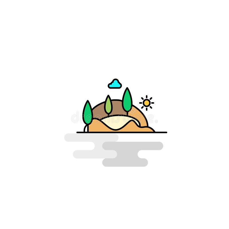 Flat Scenery Icon. Vector stock vector. Illustration of isolated ...