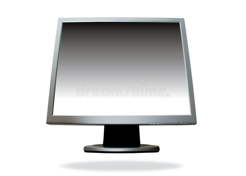 Flat screen computer stock image. Image of flat, connections - 3825491