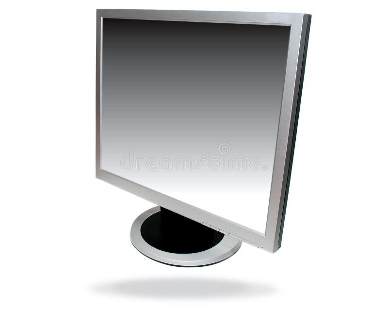 Flat screen computer stock image. Image of flat, connections - 3825491