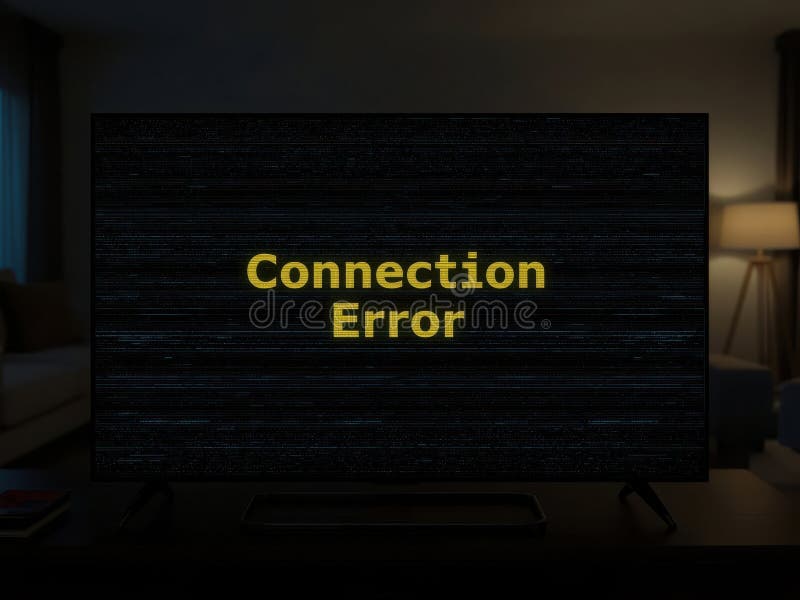 Television Displays "Connection Error" Message with Static on Screen ...