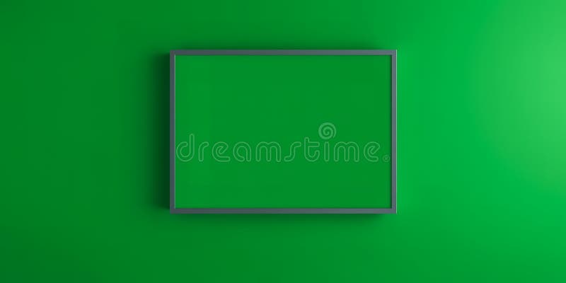 Flat Screen Television with Green Screen Display Mounted on a Green ...