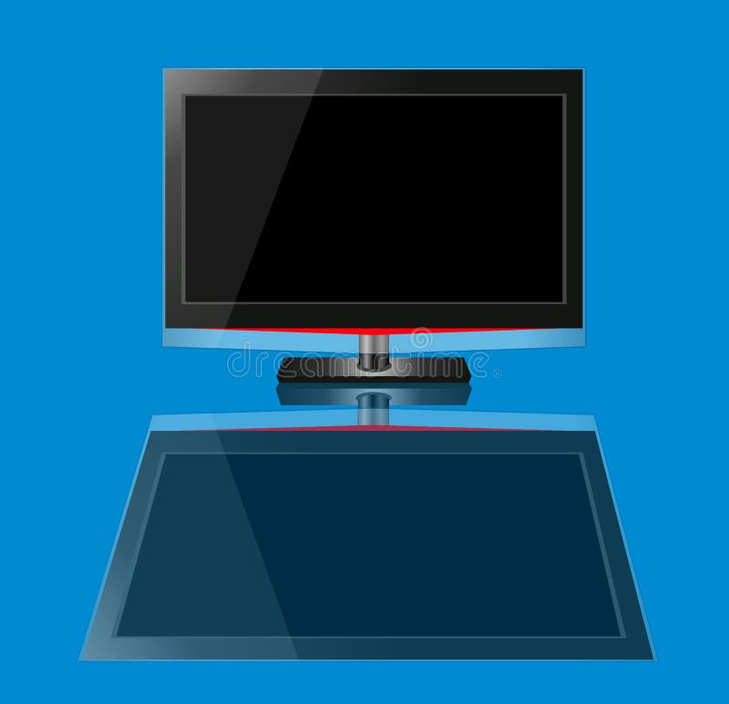 Flat screen tv stock vector. Illustration of entertainment - 14008541