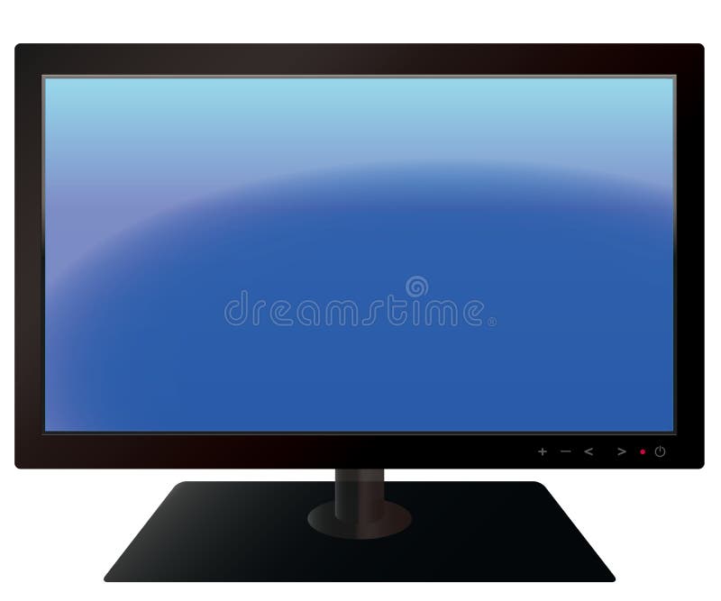 Flat Screen TV Set stock illustration. Illustration of icon - 23252412