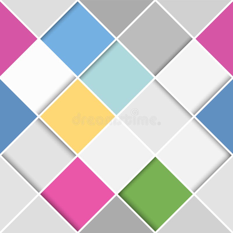 Flat Seamless Diagonal Squares Stock Vector - Illustration of button ...