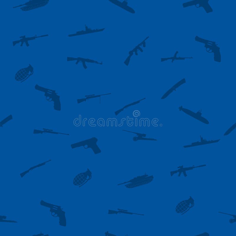 Flat Seamless Pattern Weapons in Vector Format Stock Vector ...