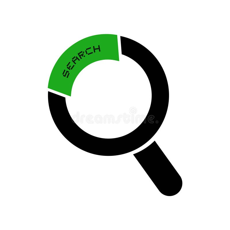 Flat Search Concept with Folder Icon - Computing - Data and Info Stock ...