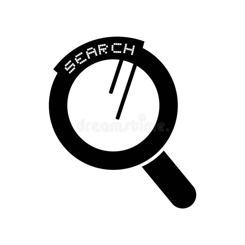 Flat search icon stock vector. Illustration of vector - 151041628